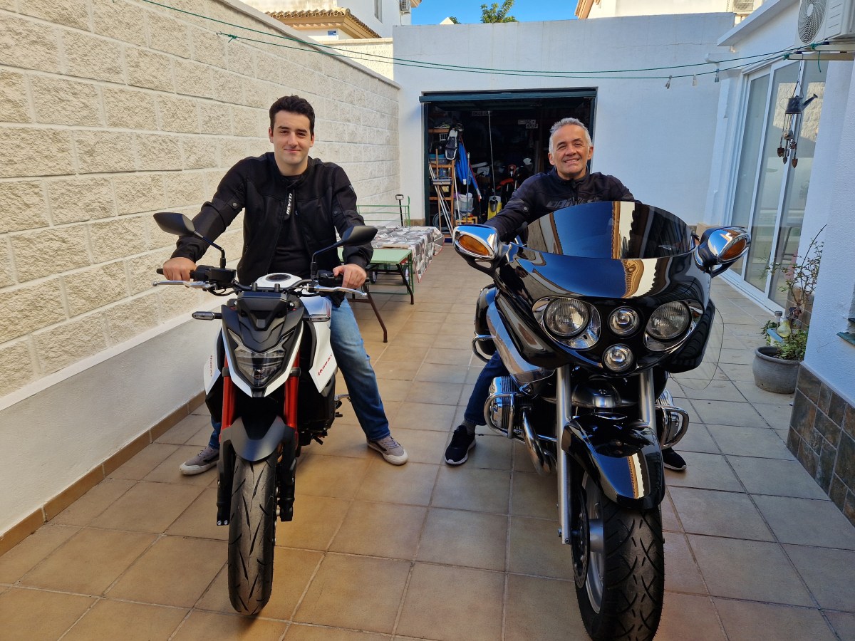 La primera salida en moto con mi hijo Manu. – Manu en Moto